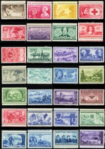 pack 1-50 different mint vintage collectible 3 cent u.s. postage stamps all over 60 years old