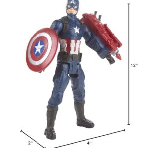 Avengers Marvel Endgame Titan Hero Series Captain America 12"-Scale Super Hero Action Figure Toy with Titan Hero Power Fx Port