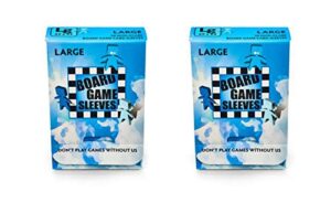 arcane tinmen large non-glare board game card sleeves – 59mm x 92mm – bundle of 2 – 100 sleeves total