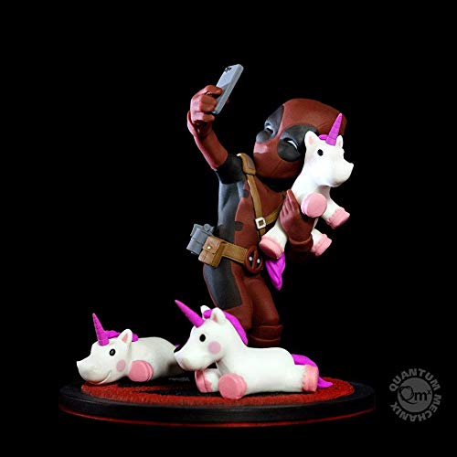 Quantum Mechanix Deadpool Unicorn Selfie Q-Fig Max Toons Figure, Multi-Colored