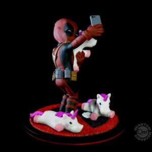 Quantum Mechanix Deadpool Unicorn Selfie Q-Fig Max Toons Figure, Multi-Colored