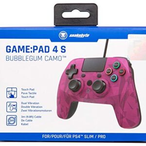 snakebyte GamePad S Wired (Bubblegum Camo) - compatible with PS4