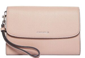 calvin klein pebble leather mini crossbody phone clutch bag handbag