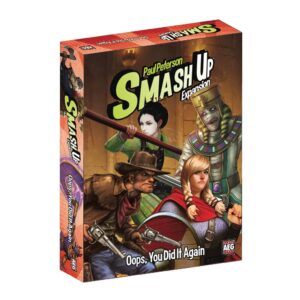 smash up oops you did it again expansion - board game, card game, vikings, samurai, cowboys ,and more, 2 to 4 players, 30 to 45 minute play time, for ages 10 and up, alderac entertainment group (aeg)