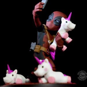 Quantum Mechanix Deadpool Unicorn Selfie Q-Fig Max Toons Figure, Multi-Colored