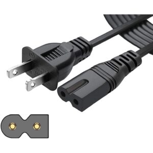 chanzon 10ft vizio power cord 7a 125v for vizio d-e-m-series hdtv smart led sharp lcd tv sony ps1 (2 prong nema-1-15p iec320-c7 plug) 2slot universal replacement wall polarized ac cable(ul listed)