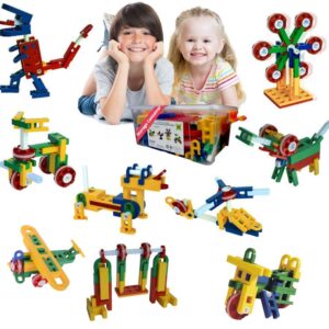 whirligig stem toys for girls & boys | building blocks for 5 year old+ | creative construction educational engineering set | 106 pieces | best kids gift kit for ages 5, 6, 7, 8, 9, 10 yr.