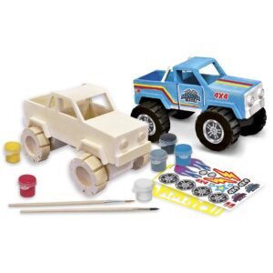 Works of Ahhh... Craft Set - Monster Truck Premium Wood Paint Kit