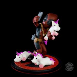 Quantum Mechanix Deadpool Unicorn Selfie Q-Fig Max Toons Figure, Multi-Colored