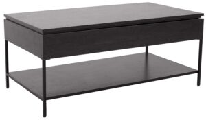 amazon brand - ravenna home heights wood lift top storage coffee table, rectangular, espresso, 23.6"d x 43.3"w x 16.5"h