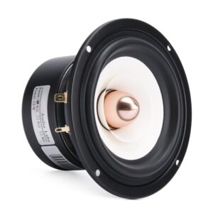 facmogu 4 inch bullet tweeter full range speaker 4 ohm, 5~15 watt hifi tweeter midrange bass integrated for vocals home stereo surround sound theater, 61hz-18.5khz frequency response 88db