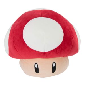 club mocchi- mocchi- nintendo super mario plush - mushroom plushie - collectible squishy plushies - 15 inch