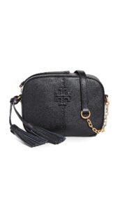 tory burch women's mcgraw camera bag, black, one size