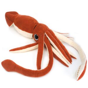 tigerhart shubert the squid - 35 inch large stuffed animal squid