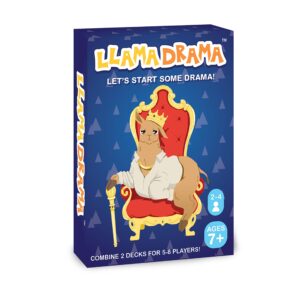 llama drama card game (1 pack original) waterproof & tear-proof - easy to learn fun to play