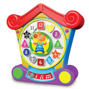 the learning journey: early learning hickory dickory clock - three play modes to teach colors, numbers, & shapes with melodies - for ages 18+ months includes music player