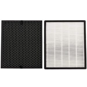 (2-pack) true hepa air cleaner filter replacement set + activated carbon pre-filter compatible with levoit air cleaner lv-pur131, lv-pur131-rf by lifesupplyusa