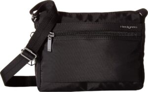 hedgren women's eye, crossbody shoulder bag, rfid blocking purse, black, one size