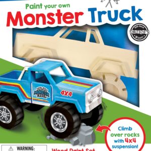 Works of Ahhh... Craft Set - Monster Truck Premium Wood Paint Kit