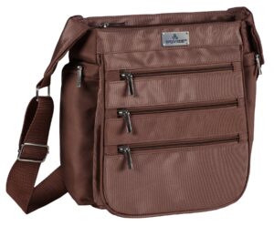 organizzi™ cross-body daybag with rfid protection - assorted colors (chocolate)