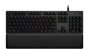 logitech g513 rgb backlit mechanical gaming keyboard with gx blue clicky key switches (carbon)