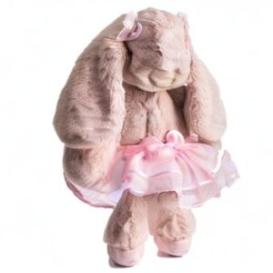 DILLY DUDU Ballerina/Ballet Bunny Plush Toy Stuffed Animal Rabbit Doll 10-inch(Pink)