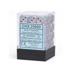 chessex chx25900 dice-speckled: 36d6 air set, speckled air