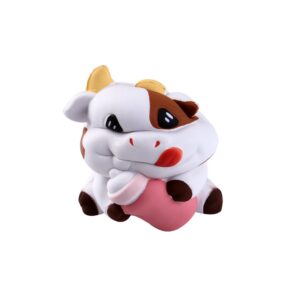 Anboor 3.1 Inches Squishies Cow Kawaii Milk Bottle Soft Slow Rising Scented Animal Squishies Stress Relief Kid Squeeze Toys