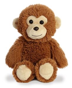 aurora world 8" plush monkey toy figure - soft, fluffy, and brown