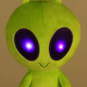 Aurora® Interstellar Galactic Cuties™ Twitch Light Up Alien Stuffed Animal - Cosmic Companions - Illuminating Fun - Green 8 Inches