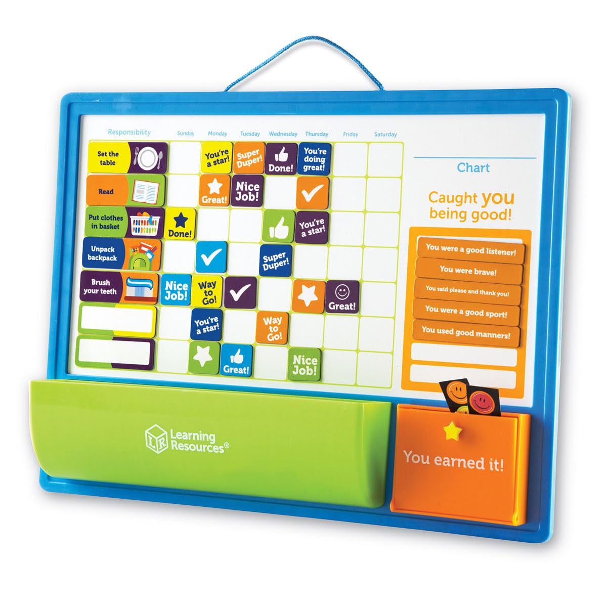 Learning Resources Good Job Reward Chart - 91 Piece Set, Ages 3+ Custom Magnetic Chore and Responsibility Chart for Kids, Chore Magnets for Toddlers, Kids Job Chart