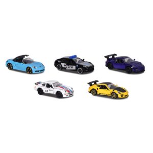 majorette 1:64 porsche edition 5-pack die-cast cars, toys for kids and adults (212053171)