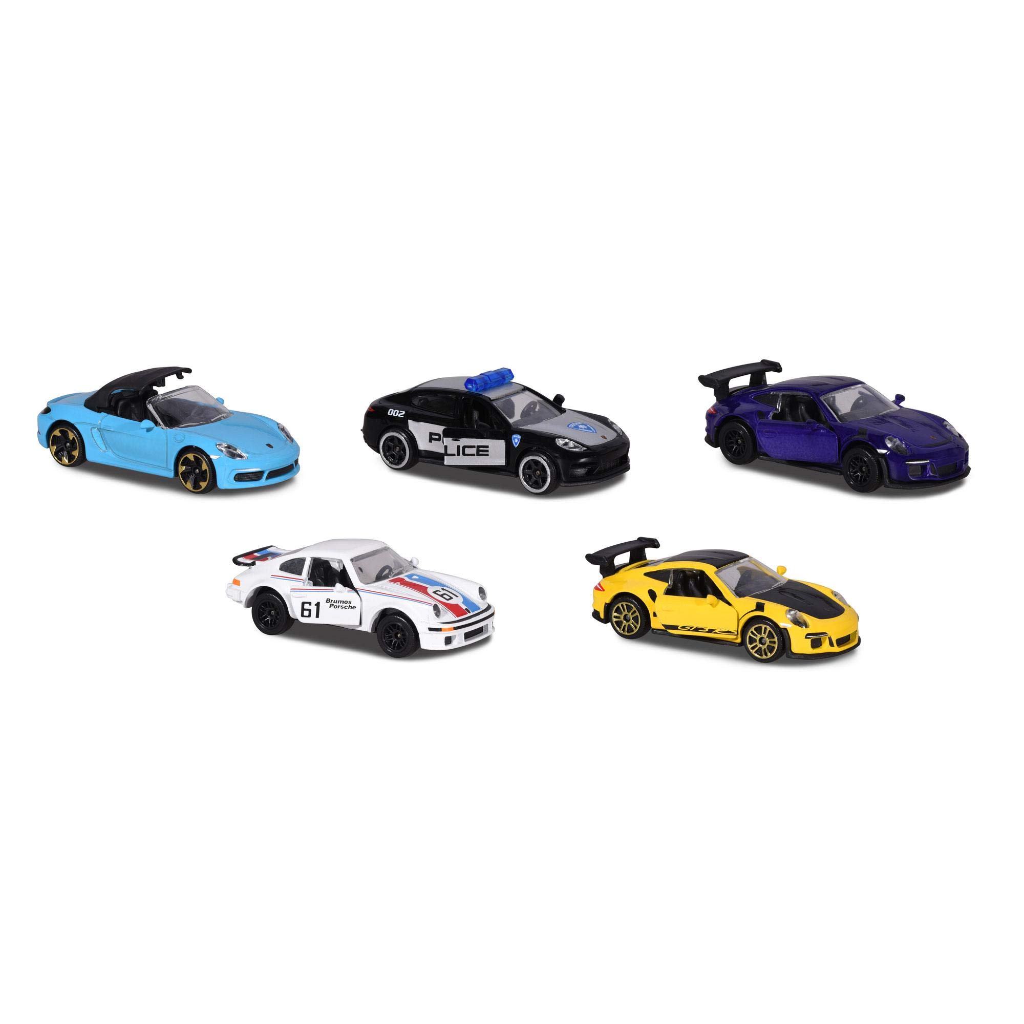 Majorette 1:64 Porsche Edition 5-Pack Die-cast Cars, Toys for Kids and Adults (212053171)