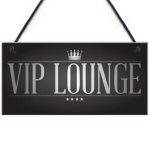 red ocean vip lounge vintage man cave pub home bar garden hanging sign plaque bbq beer party dad gift