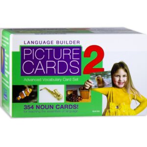 stages learning language builder picture nouns set 2 for autism, aba and preschool educational vocabulary flash cards