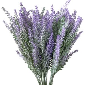 artificial lavender bouquet plastic flocked flowers layout diy bridal bouquet home garden mall christmas holiday decora-5pcs purple