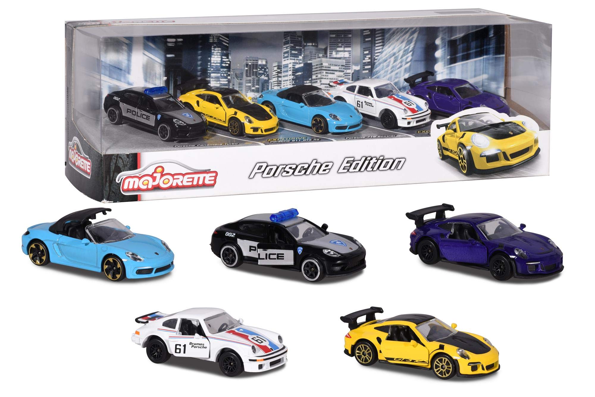 Majorette 1:64 Porsche Edition 5-Pack Die-cast Cars, Toys for Kids and Adults (212053171)