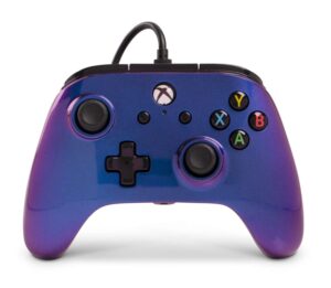 powera enhanced wired controller for xbox one - cosmos nebula, gamepad, wired video game controller, gaming controller, xbox one, works with xbox series x|s