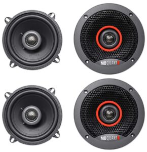 (4) mb quart fkb113 5.25" 180 watt car audio coaxial speakers