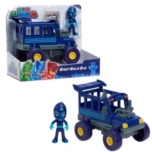 just play pj masks vehicle night ninja and bus, kids toys for ages 3 up