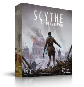 stonemaier games: scythe: the rise of fenris | 8 episode scythe campaign | adds an additional 11 modules to play through | add to scythe (base game) | 1-5 players, 115 mins, ages 14+