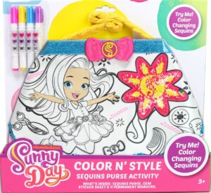 tara toys 94634 nickelodeon sunny day color n style sequins purse arts and crafts kit (6 piece)