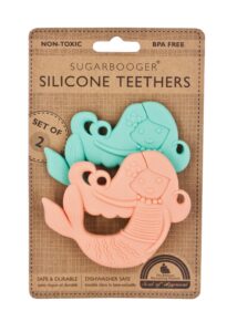 ore originals mermaid silicone teether 2pk, 2 ct