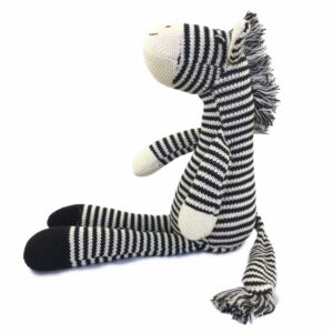 ice king bear zebra stuffed animal soft plush toy 10 inches (hand knitted)