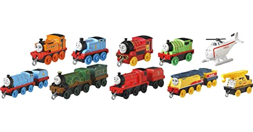 Thomas & Friends Diecast Toy Trains Sodor Steamies Set of 10 Push-Along Engines & Vehicles for Preschool Pretend Play Kids Ages 3+ Years