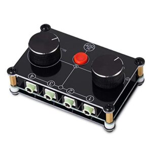 little bear mc104 mini audio switcher, 4-way 3.5mm aux stereo passive selector, switch box splitter for pc/player/headphone/amplifier/speaker