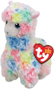 ty beanie babies lola - multicolor llama reg