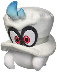 little buddy 1658 super mario odyssey white cappy (normal form) 7.5" plush, multi-colored