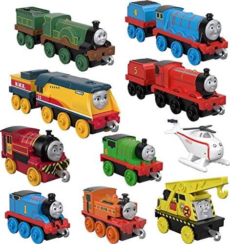 Thomas & Friends Diecast Toy Trains Sodor Steamies Set of 10 Push-Along Engines & Vehicles for Preschool Pretend Play Kids Ages 3+ Years