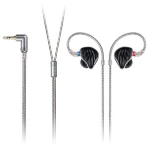 fiio fh5 best over the ear headphones/earphones detachable cable design hifi quad driver hybrid (1 dynamic + 3 knowles ba) in-ear monitors for ios and android computer pc tablet